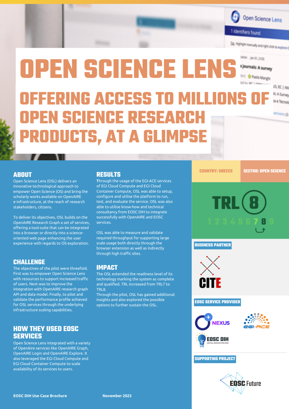 EOSC DIH Success Story: Open Science Lens | EOSC-DIH